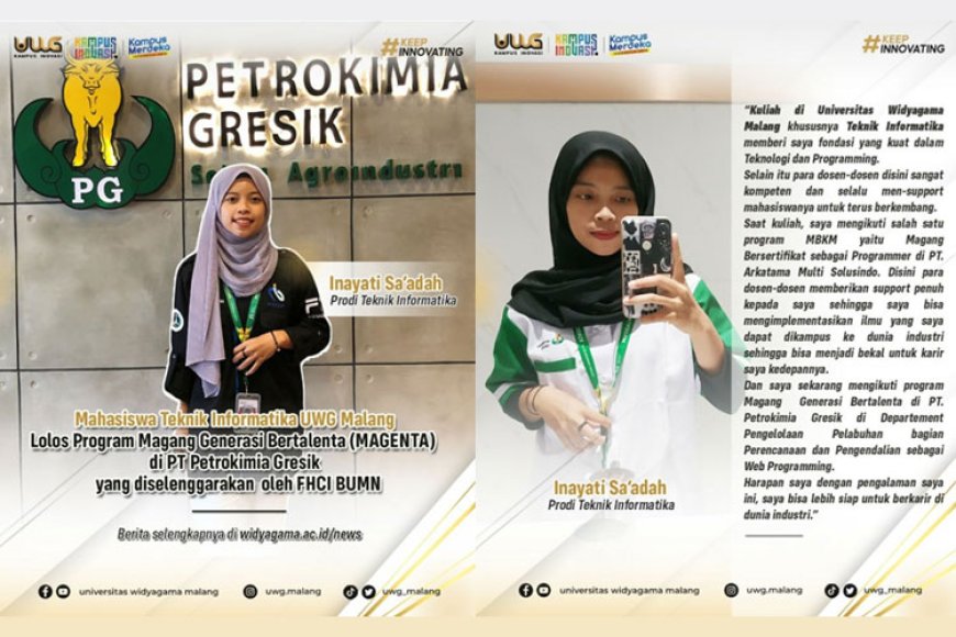 Inayati Sa'adah Mahasiswa UWG Malang Lolos Program Magenta PT ...